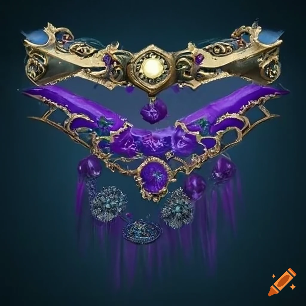 Front view of a fantasy magic war belt on Craiyon