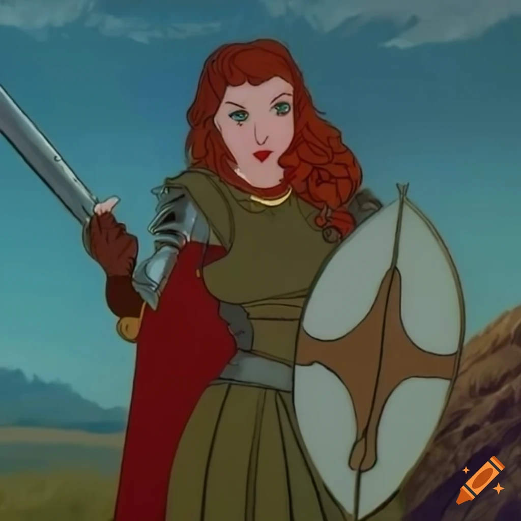 Tolkien-styled portrait of female medieval warrior in ornate armor on ...