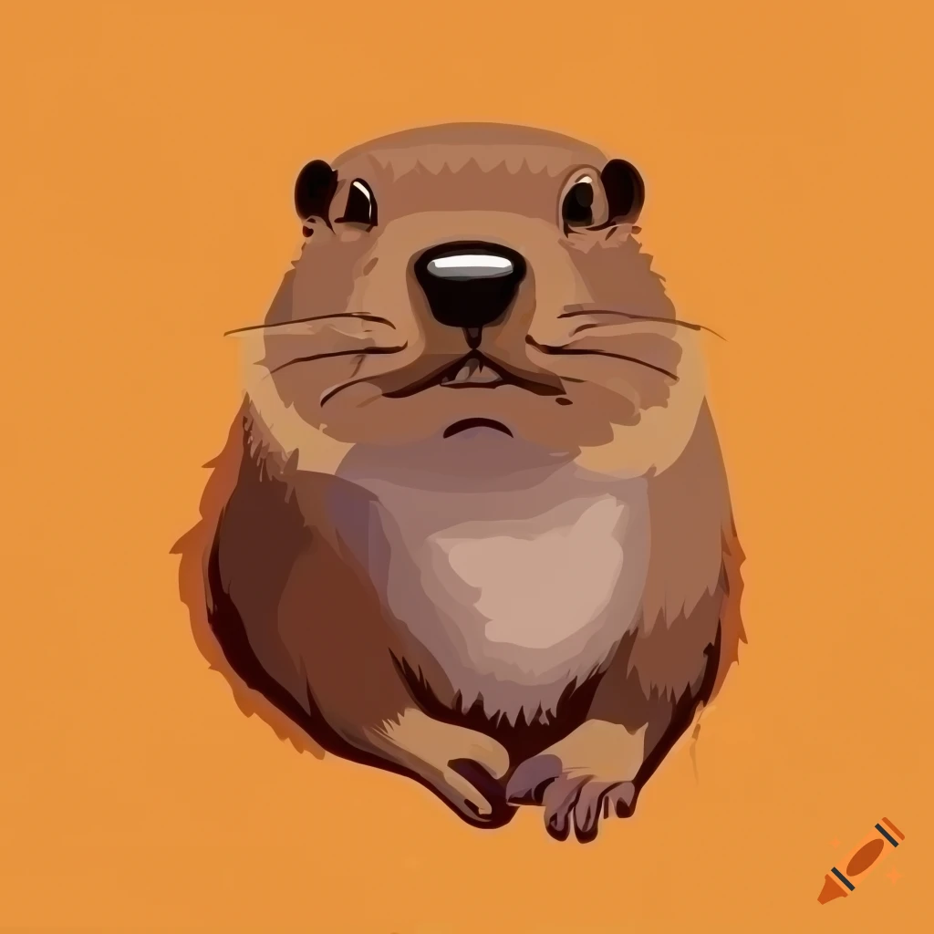 High quality digital painting of an isolated gopher on Craiyon