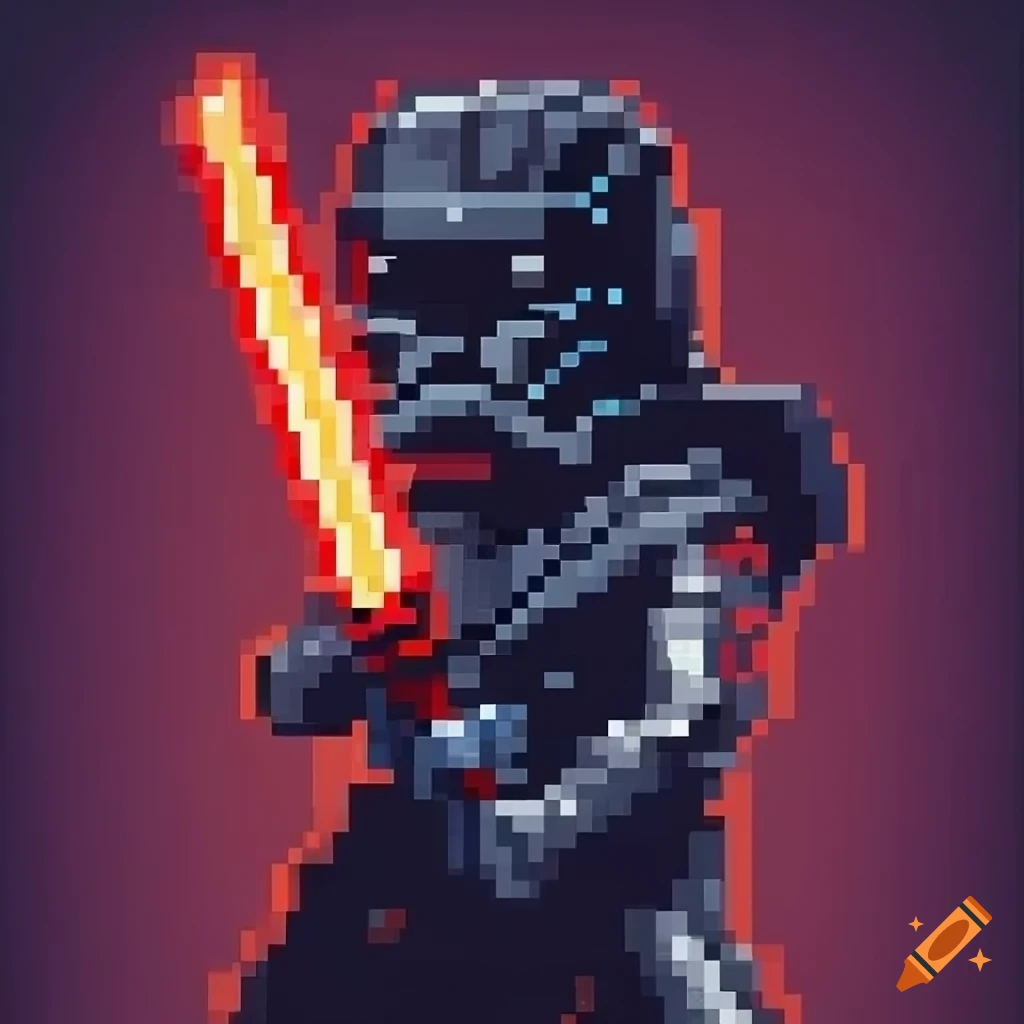 Star wars pixel art design on Craiyon