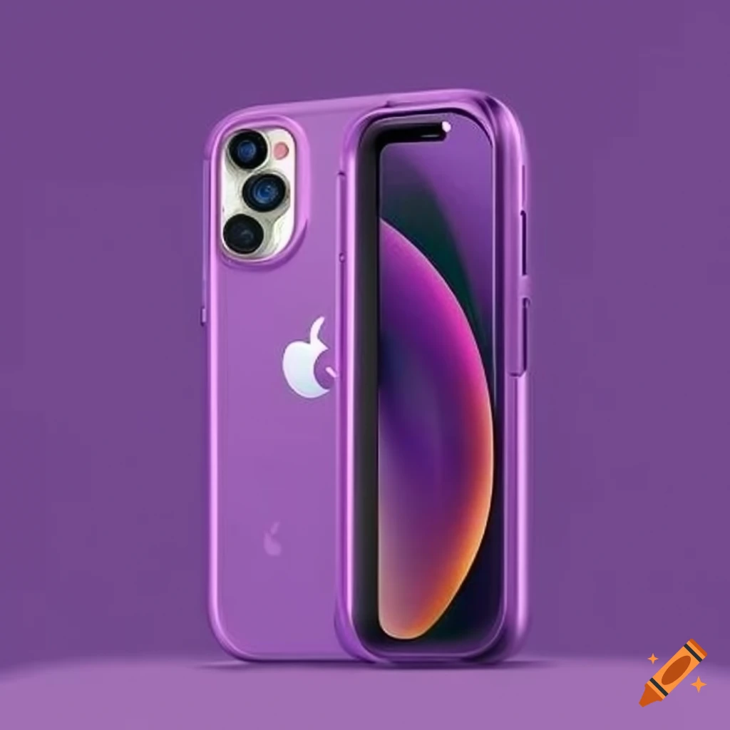 Iphone in purple color on Craiyon