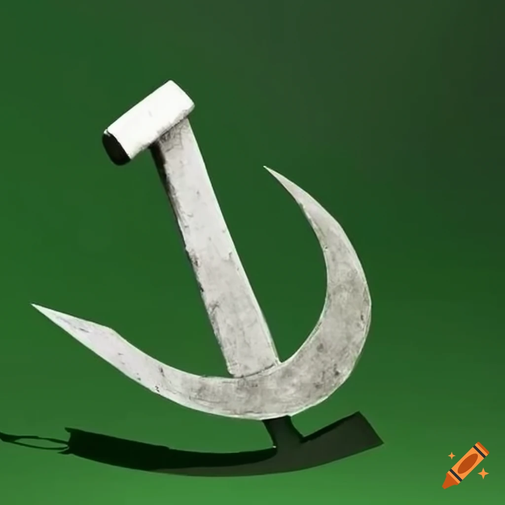 Green hammer and sickle on Craiyon