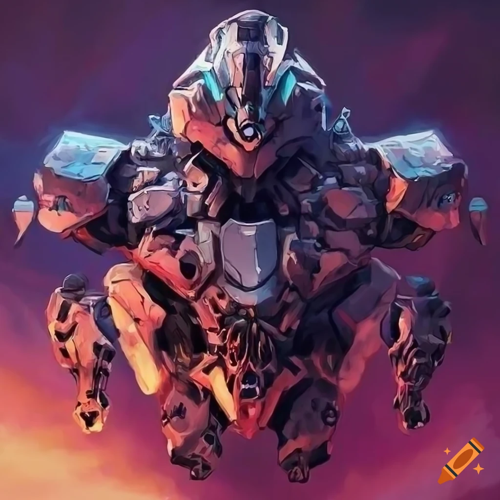 Floating canvas wrap featuring a stunning beautiful mecha design on Craiyon