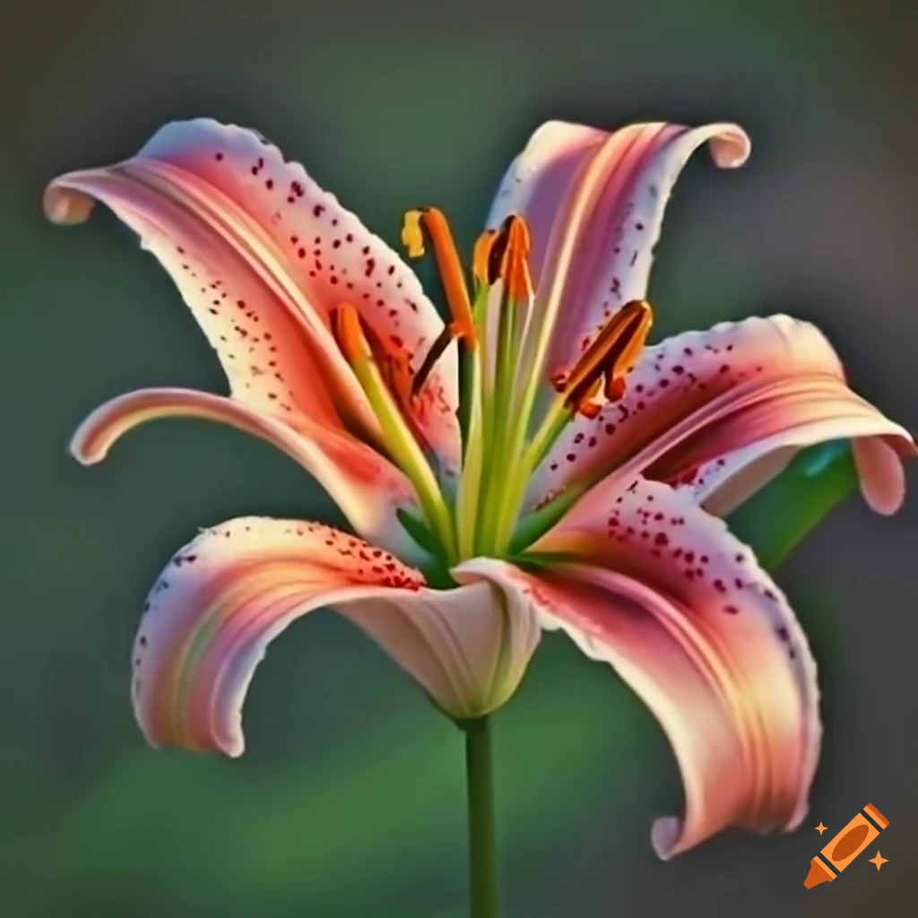 Lily exploring a garden with dancing flowers on Craiyon