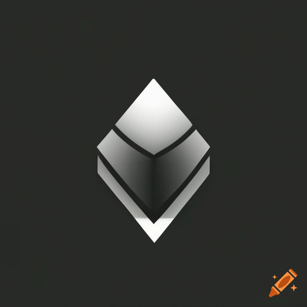 Elegant logo design with angles and shadows on Craiyon