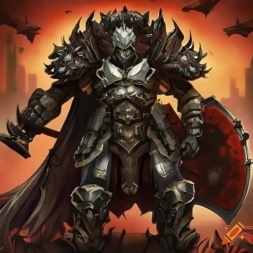 Anime warrior general with dreadnought armor on Craiyon