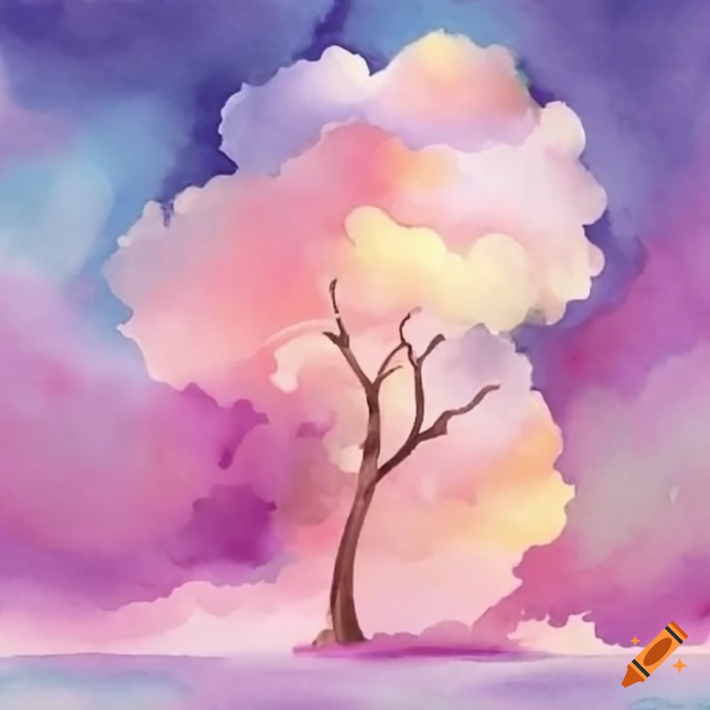 Flower cloud tree on Craiyon