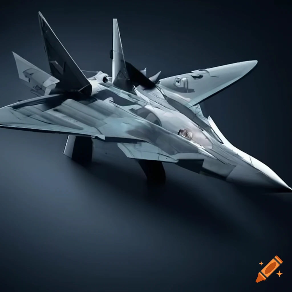 6th generation heavy fighter jet with delta wings and blended wing body on Craiyon