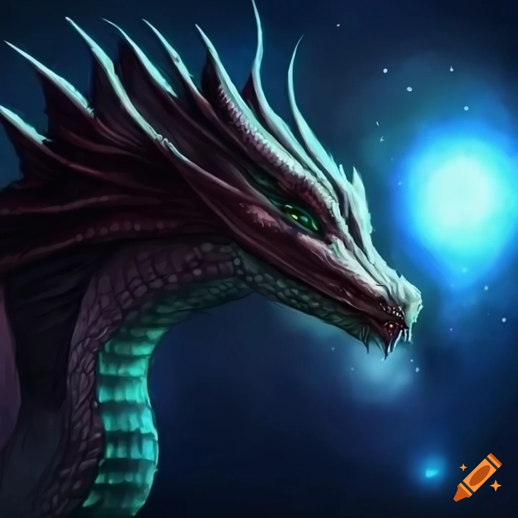 Realistic portrait of dragon moonwatcher from wings of fire on Craiyon
