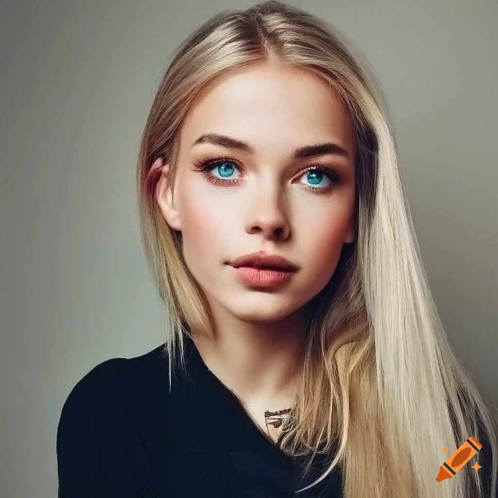 Portrait of a girl with nordic appearance and friendly smile on Craiyon
