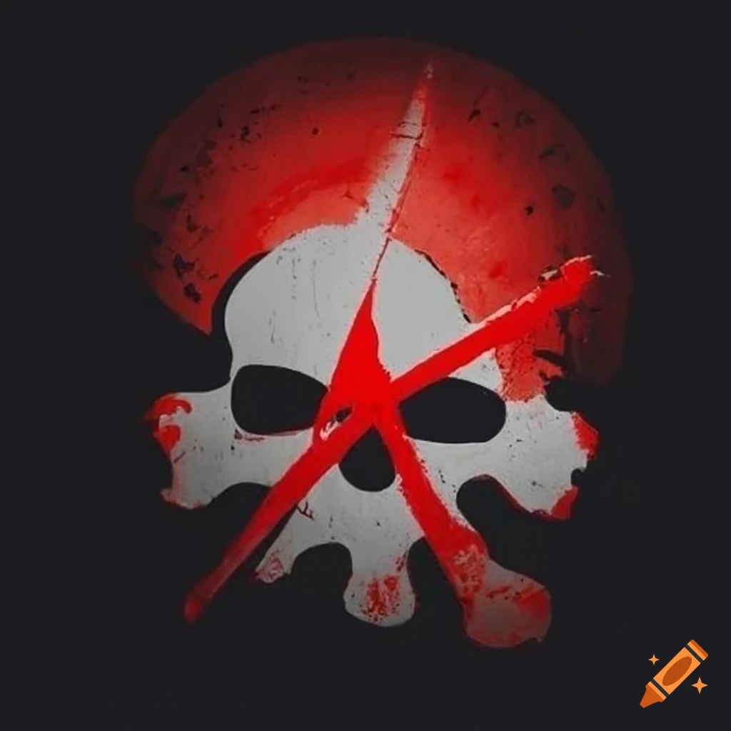 Iconic crossbones flag with an anarchy sign on Craiyon
