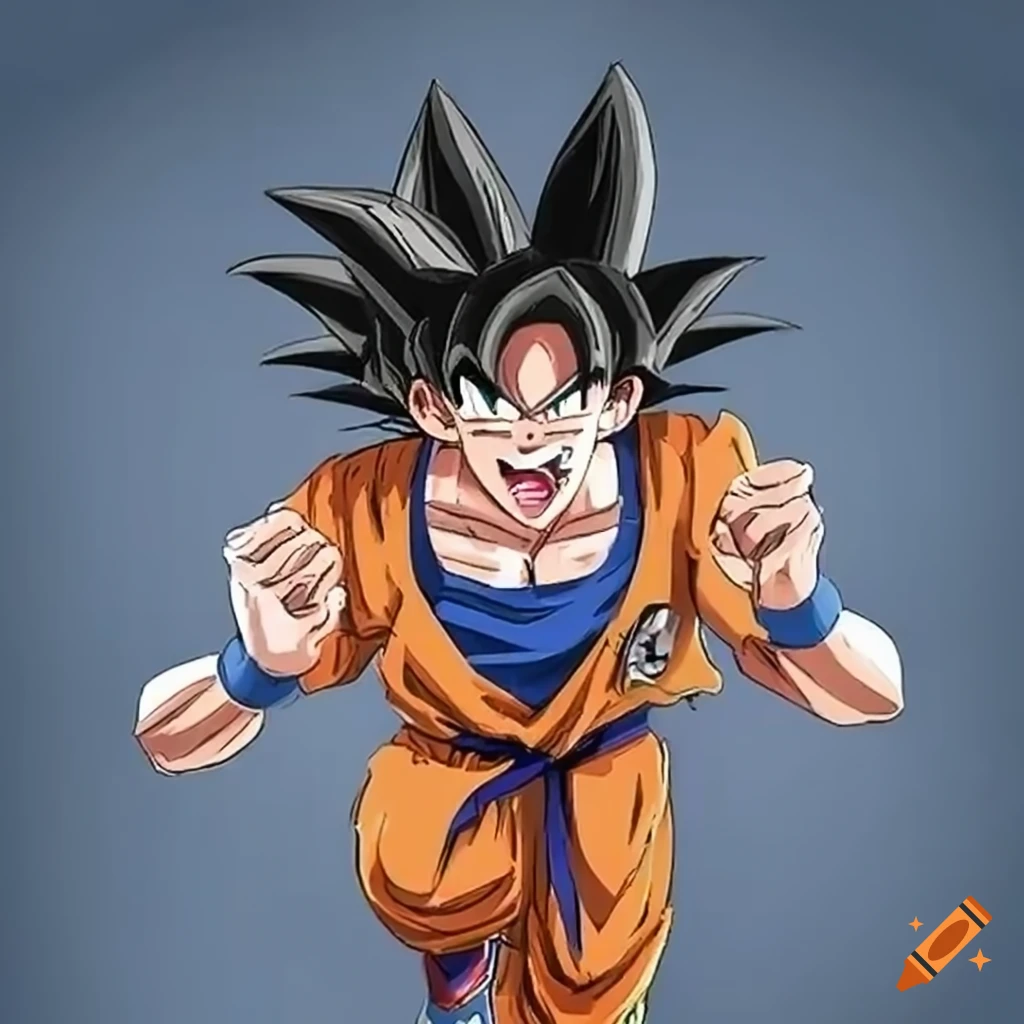 Anime character goku cheering for real madrid on Craiyon