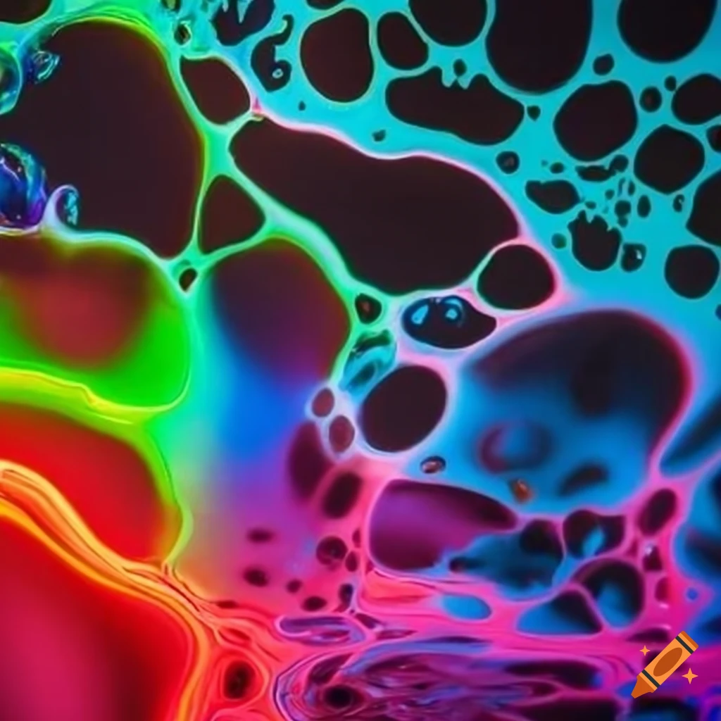 Neon colorful water background on Craiyon