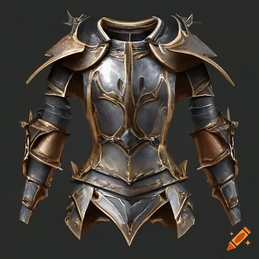 Magic hide armor from the front view on Craiyon