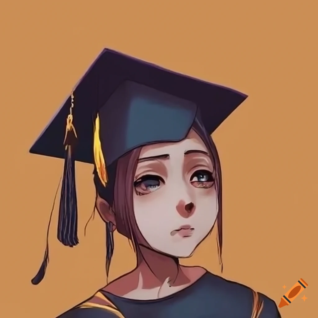 Sad graduate at graduation on Craiyon