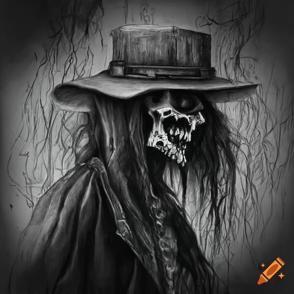 Death metal album artwork featuring a gunslinger on Craiyon