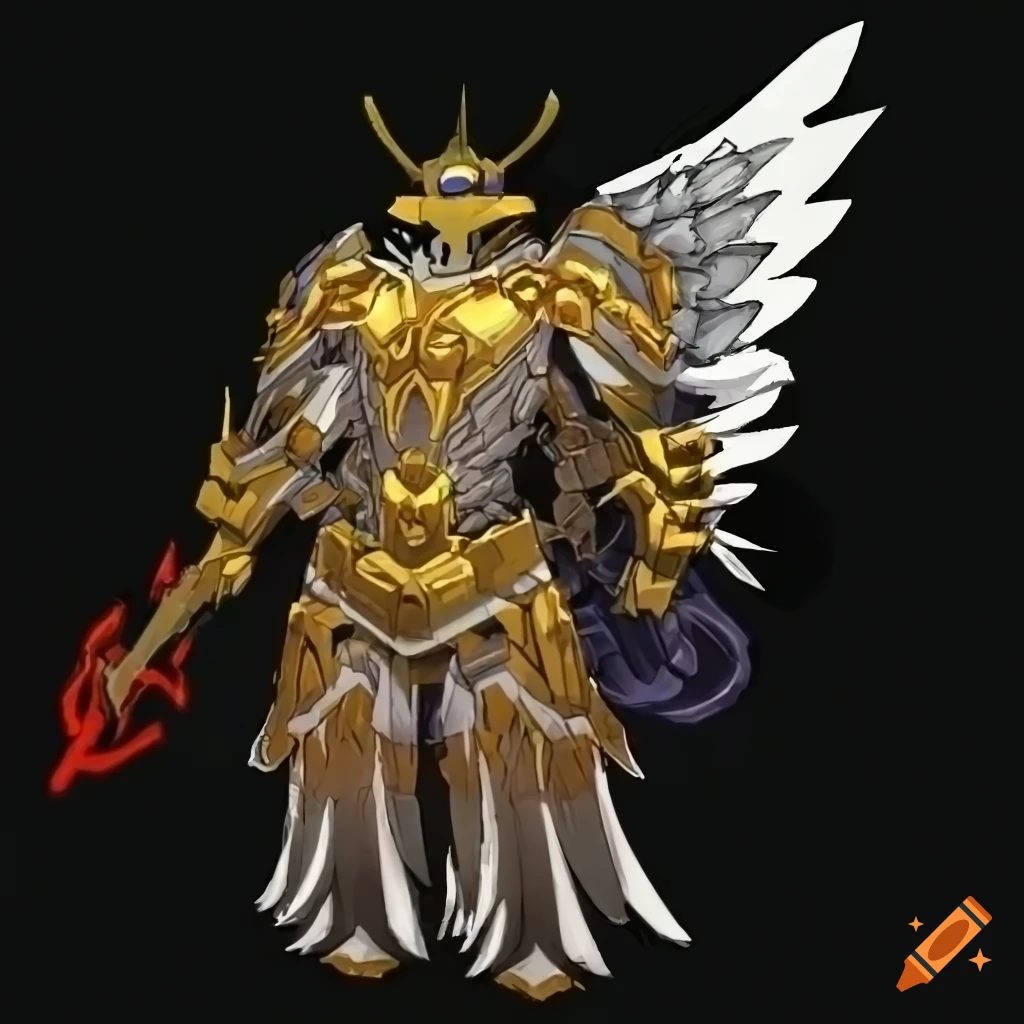 Uriel the archangel character from balanced craftwars overhaul on Craiyon