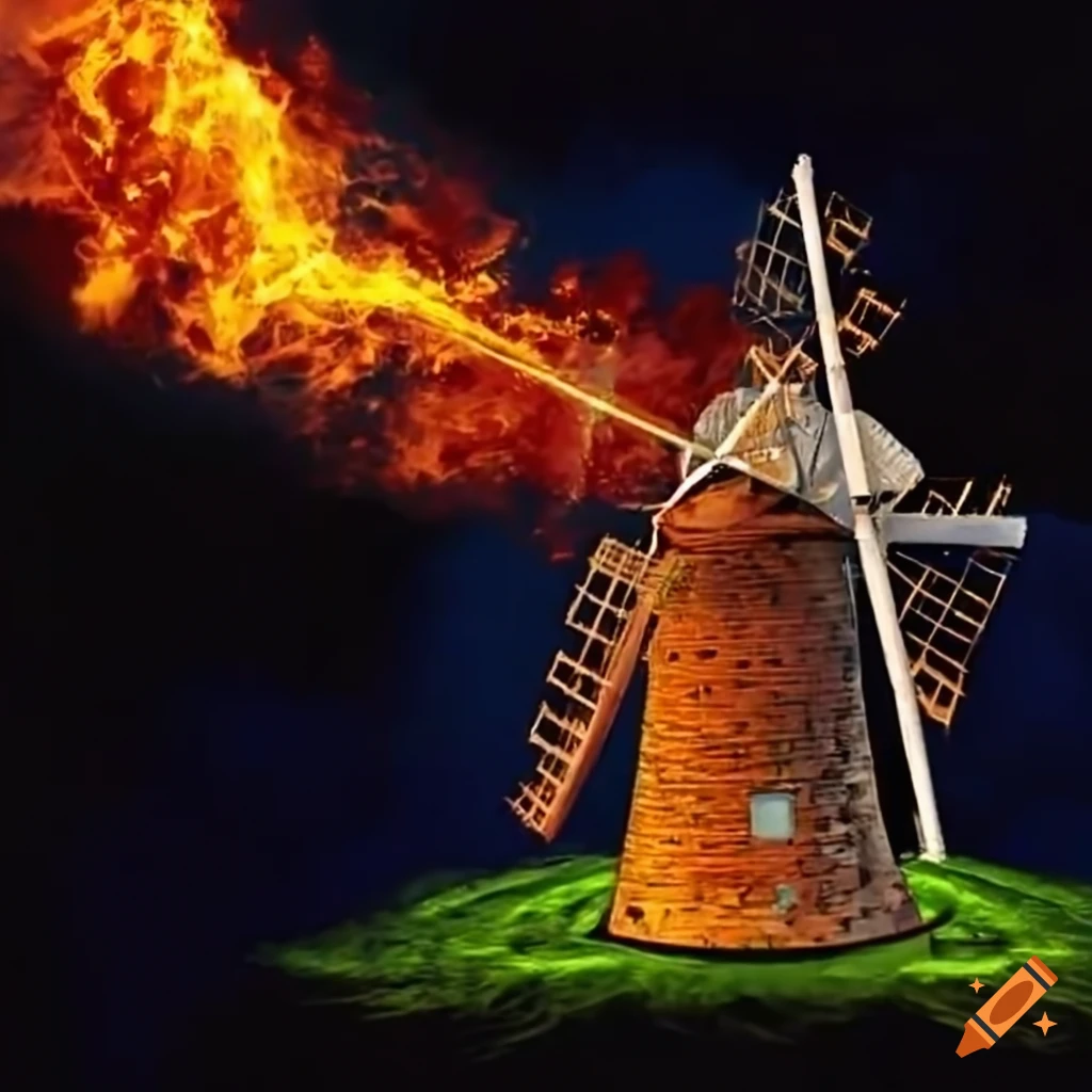 Exploding windmill on Craiyon