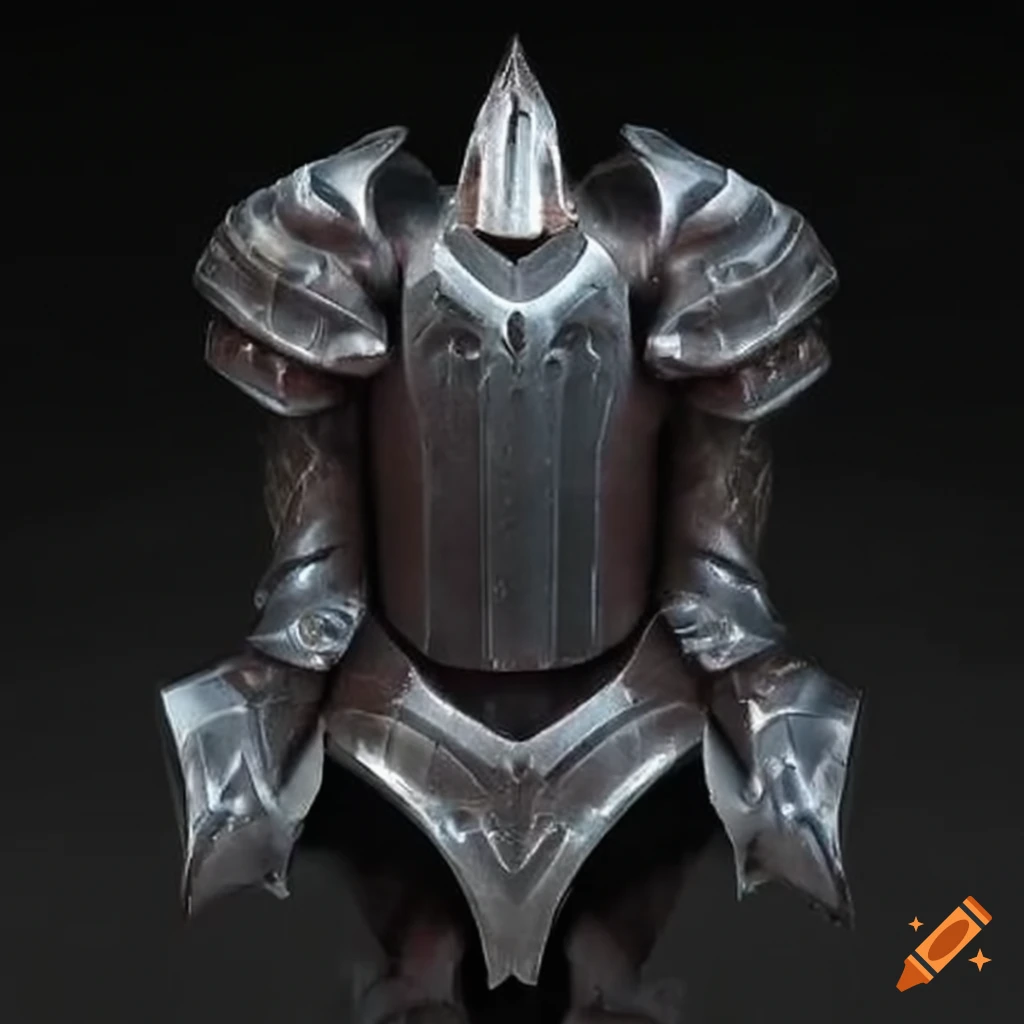 Adorned magic super heavy armor from the front on Craiyon