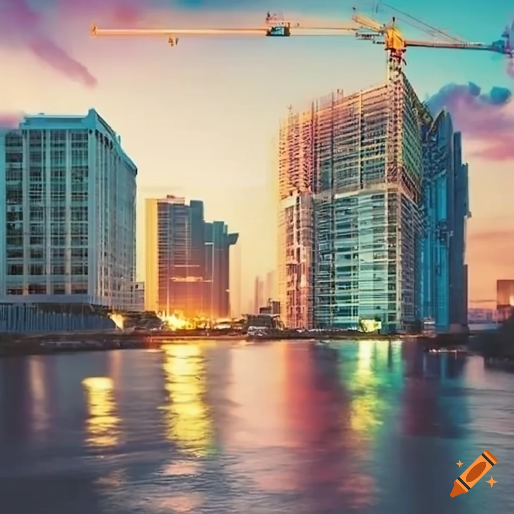 Miami vibes construction site on Craiyon