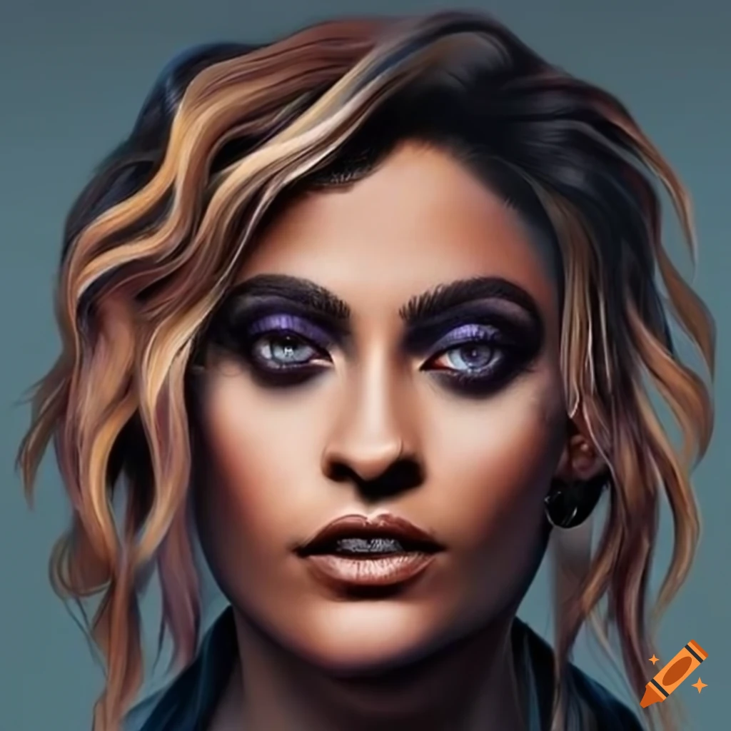 Paris jackson with dark skin on Craiyon