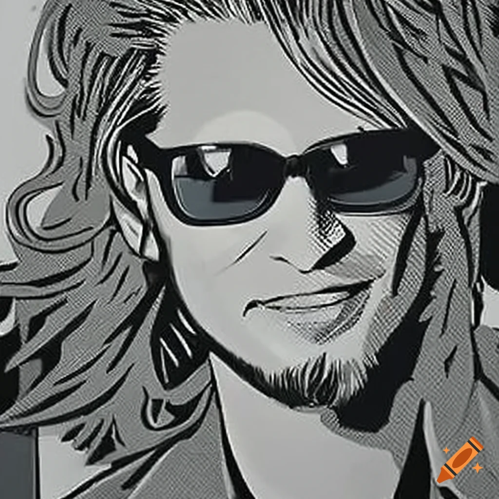 Roy lichtenstein's anime-style portrait of layne staley wearing ...