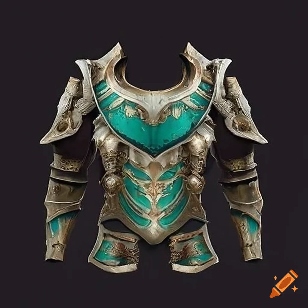 Magic armor set from the front view on Craiyon
