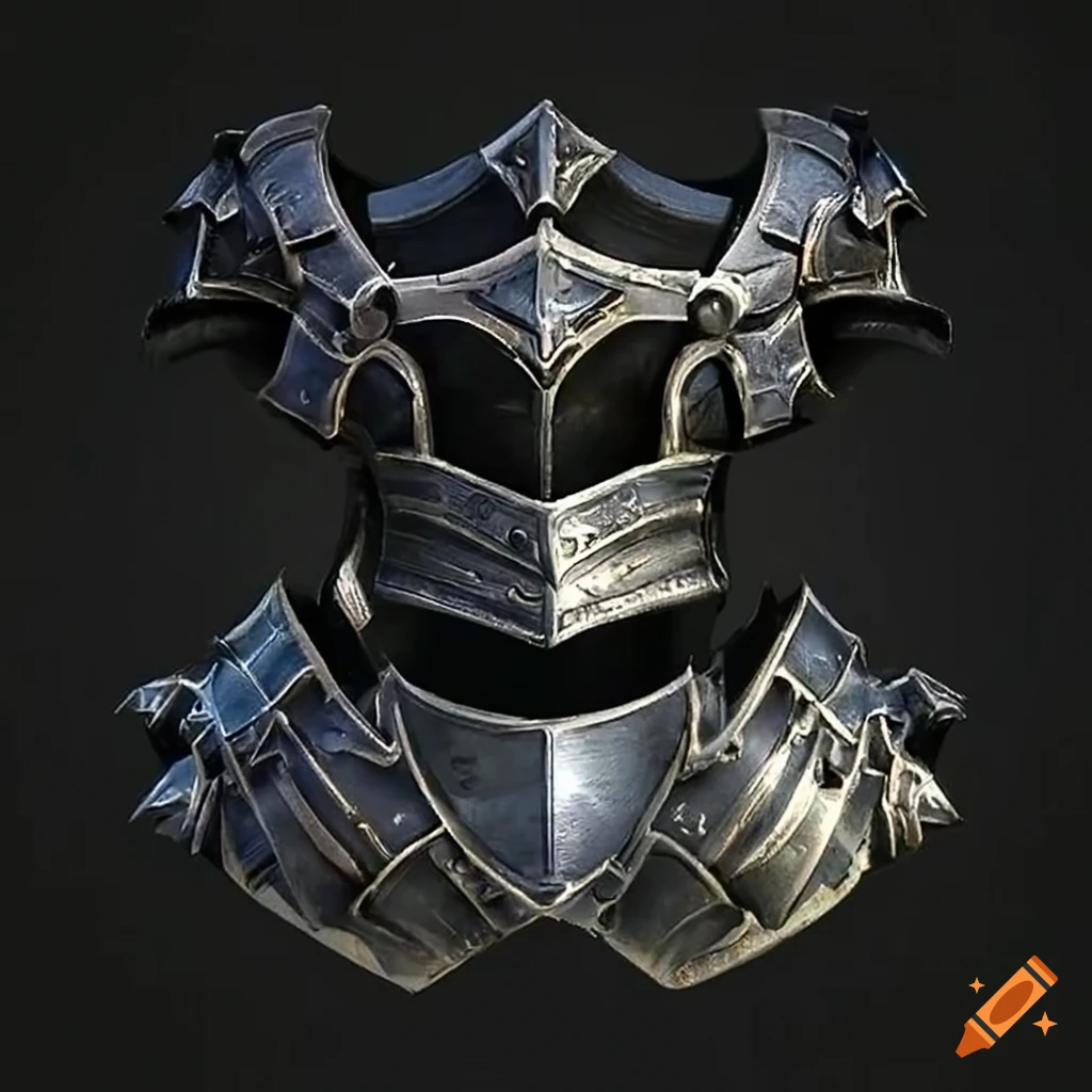 Adorned magic lacquered armor from the front on Craiyon