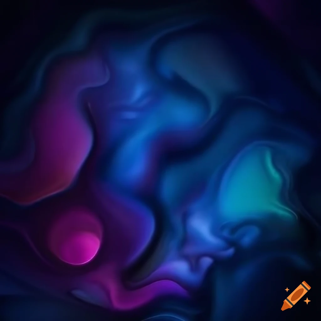 Abstract watercolor ethereal shapes with water splotches on Craiyon