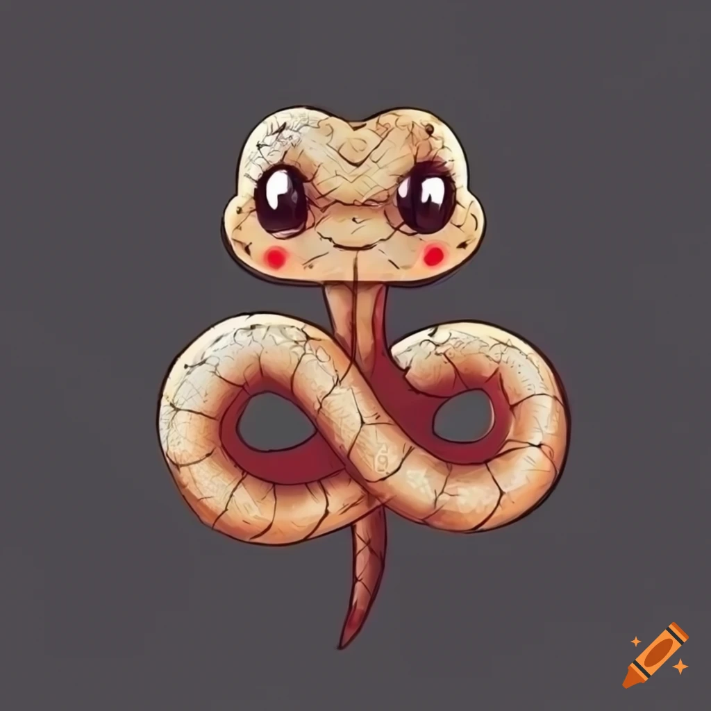 Chibi snake in the shape of the infinity symbol on Craiyon