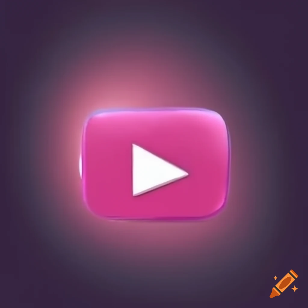 Pink youtube logo on Craiyon
