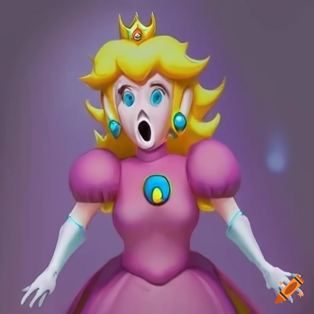 Princess peach as ghost face scream on Craiyon