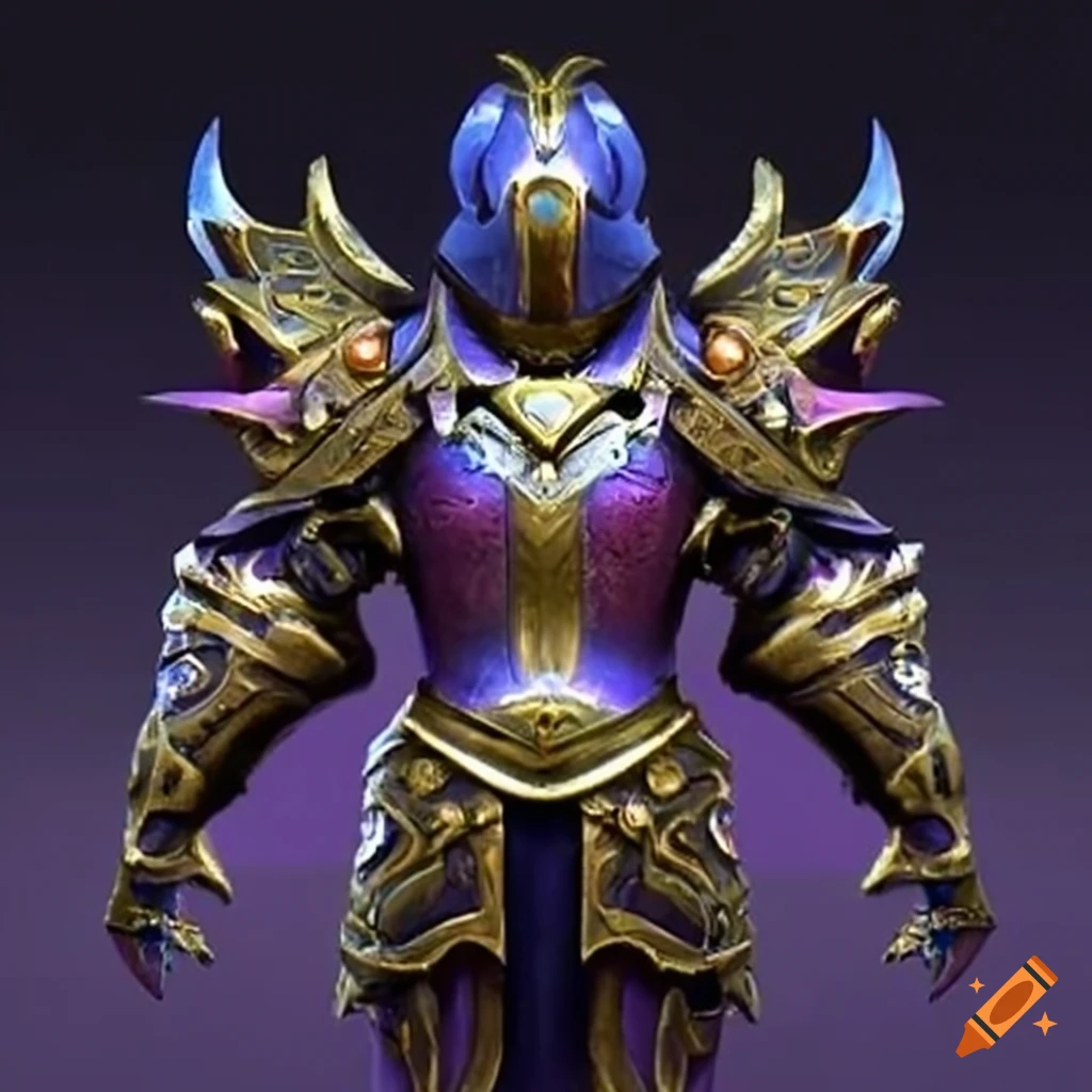 Adorned magic armor front view on Craiyon