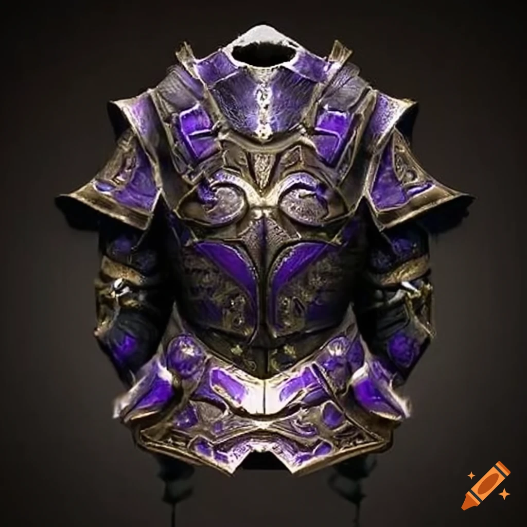 Magic lacquered armor from the front view on Craiyon