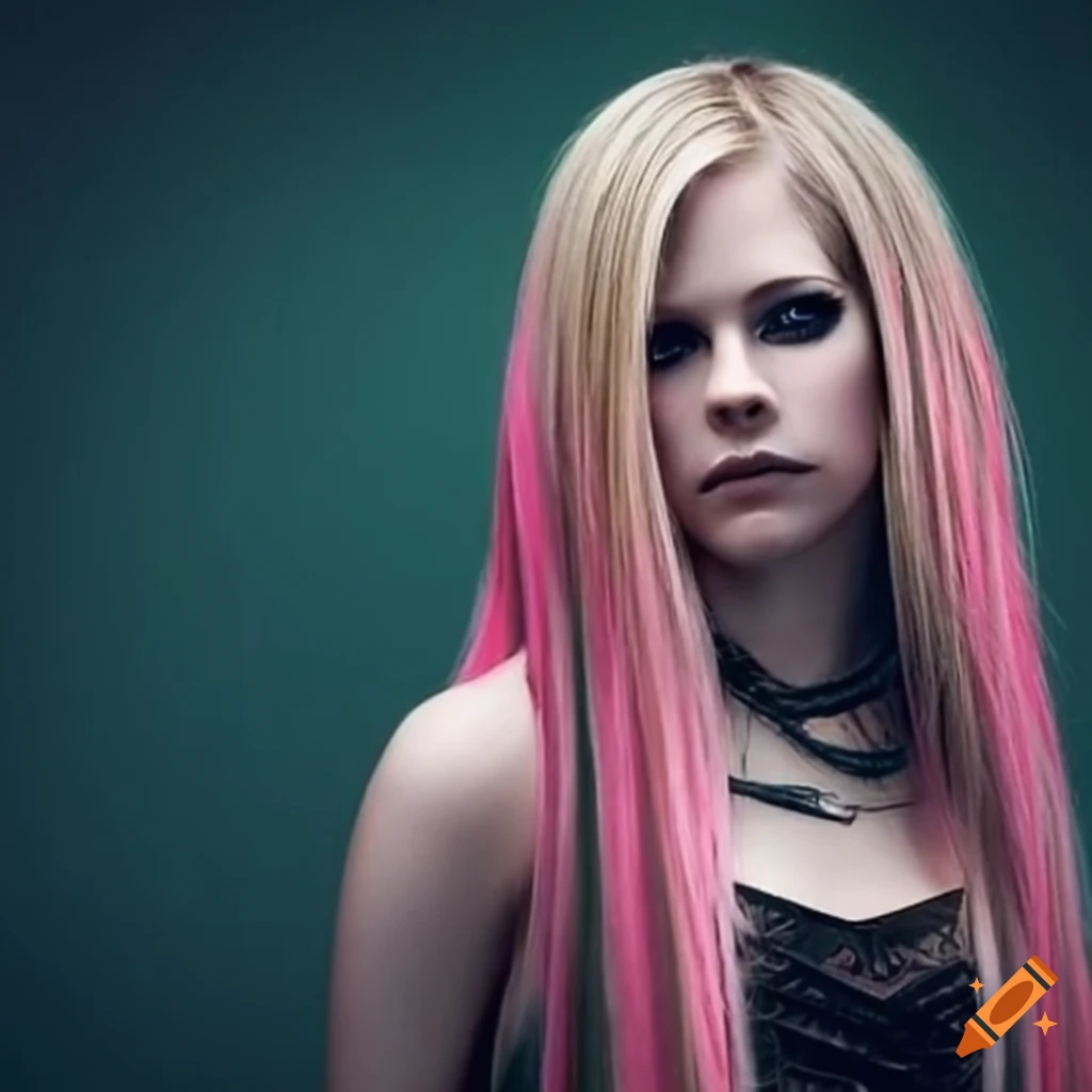 Avril lavigne portraying an elf warrior character on Craiyon