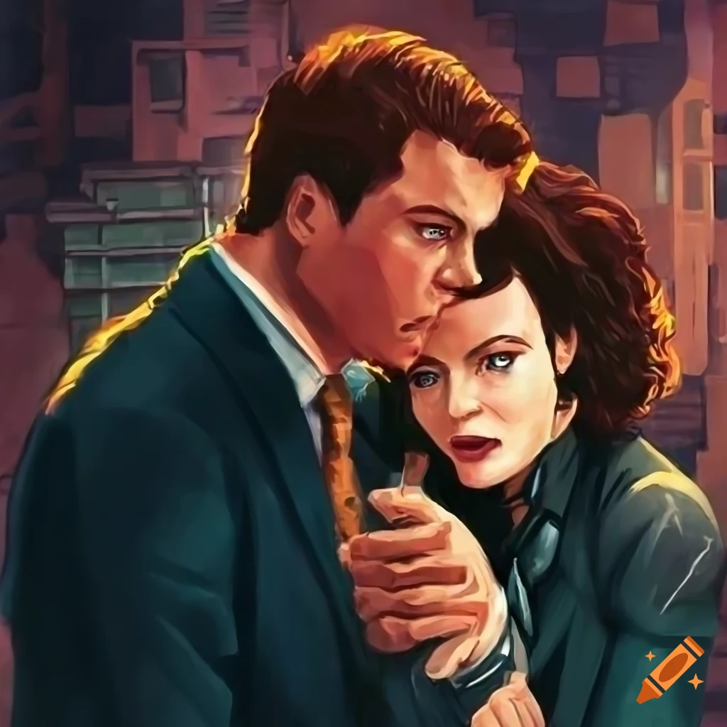 Detailed artwork of Psych detectives Karen Vick and Carlton Lassiter at ...