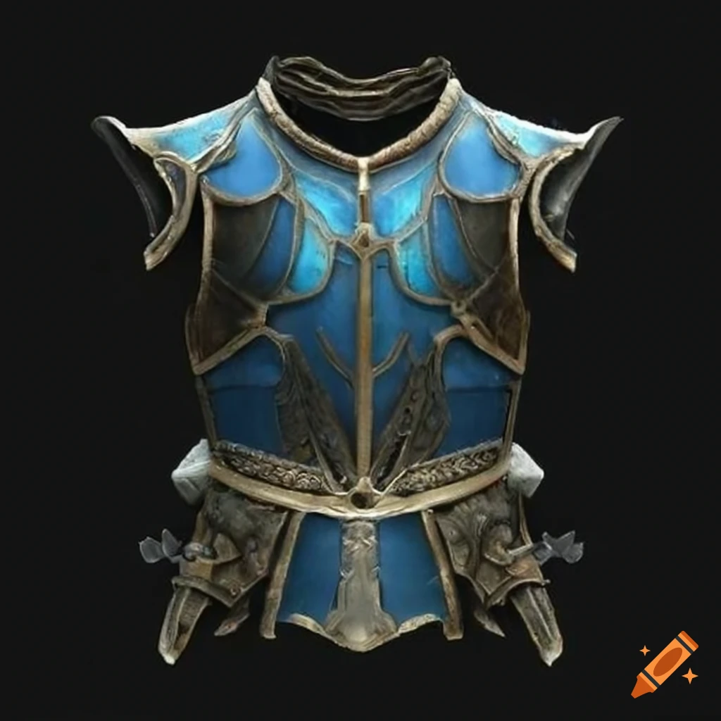 Front view of magic hide armor set on Craiyon