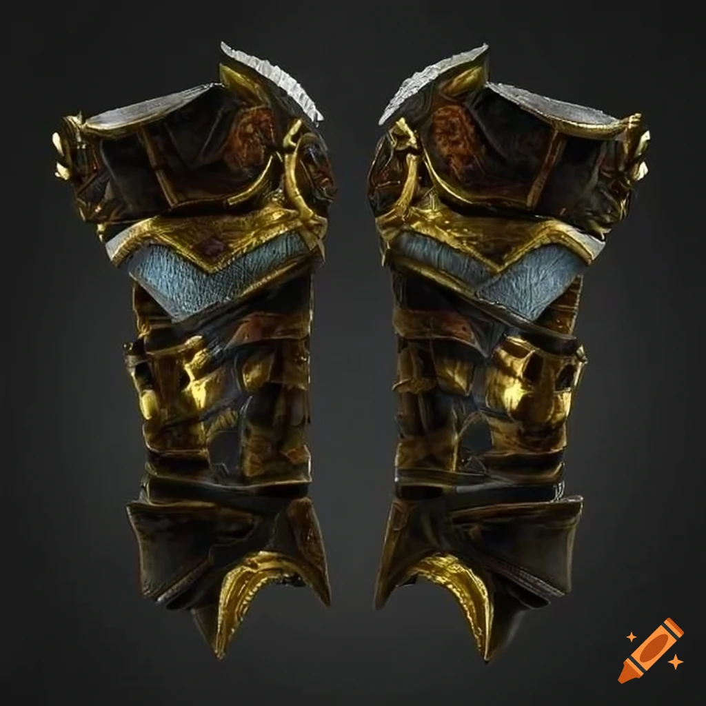 Adorned magic hide armor set from the front on Craiyon