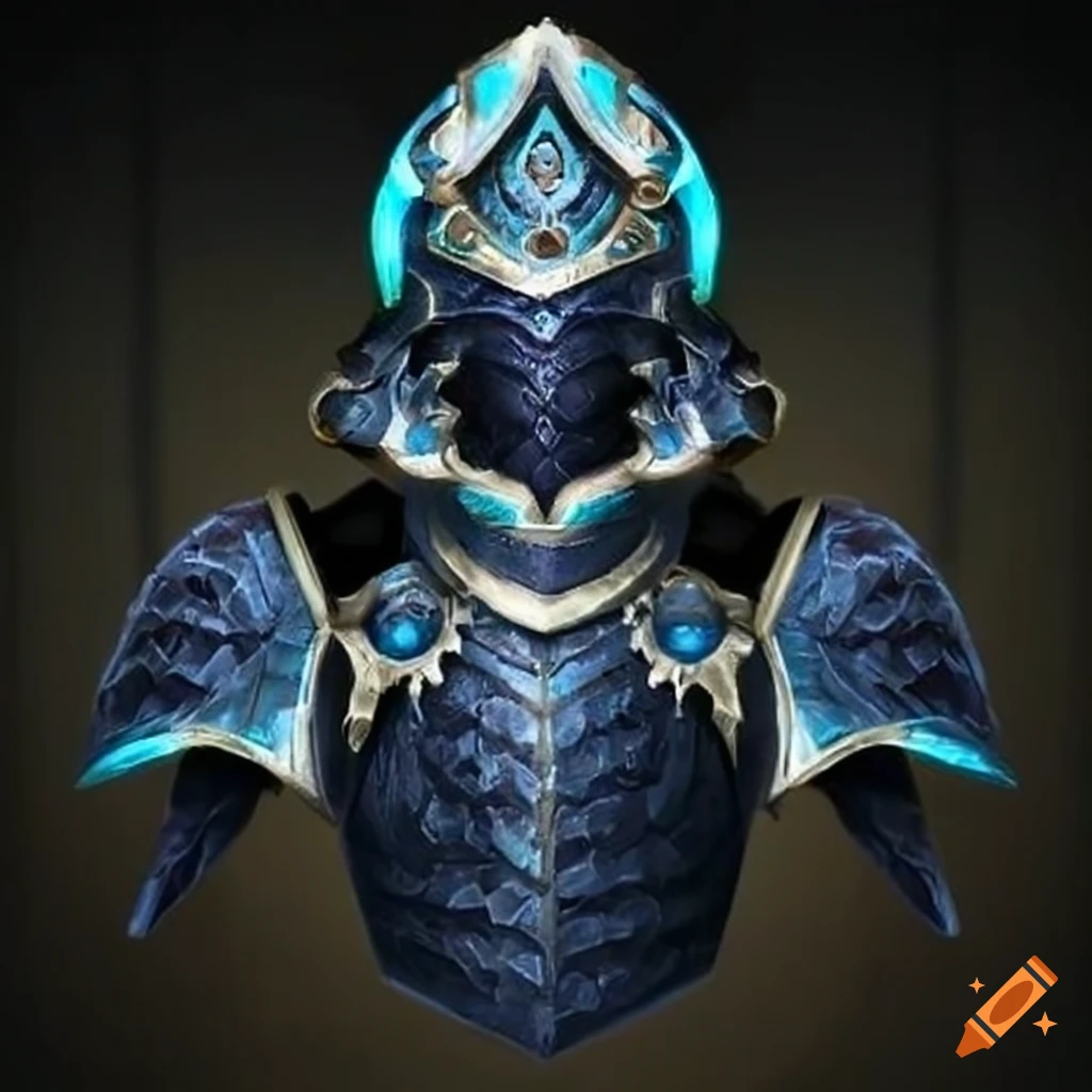 Adorned magic armor from the front on Craiyon