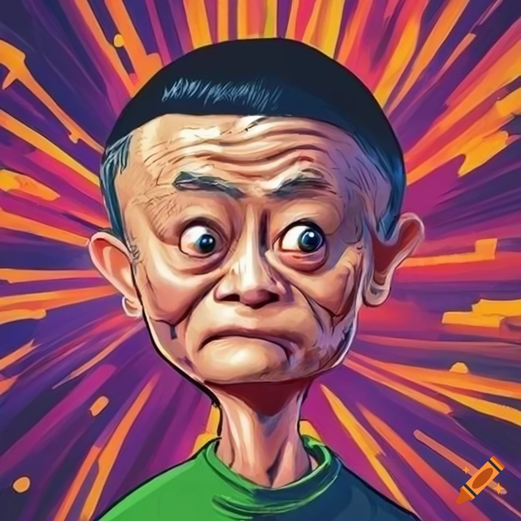 Whimsical illustration of quirky cartoon character in vivid marvel ...