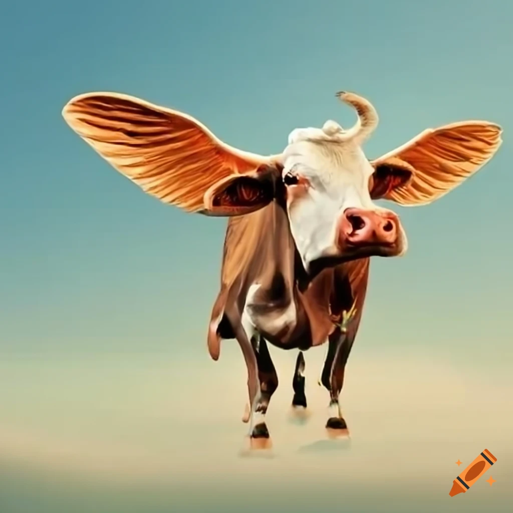 Flying cow on Craiyon