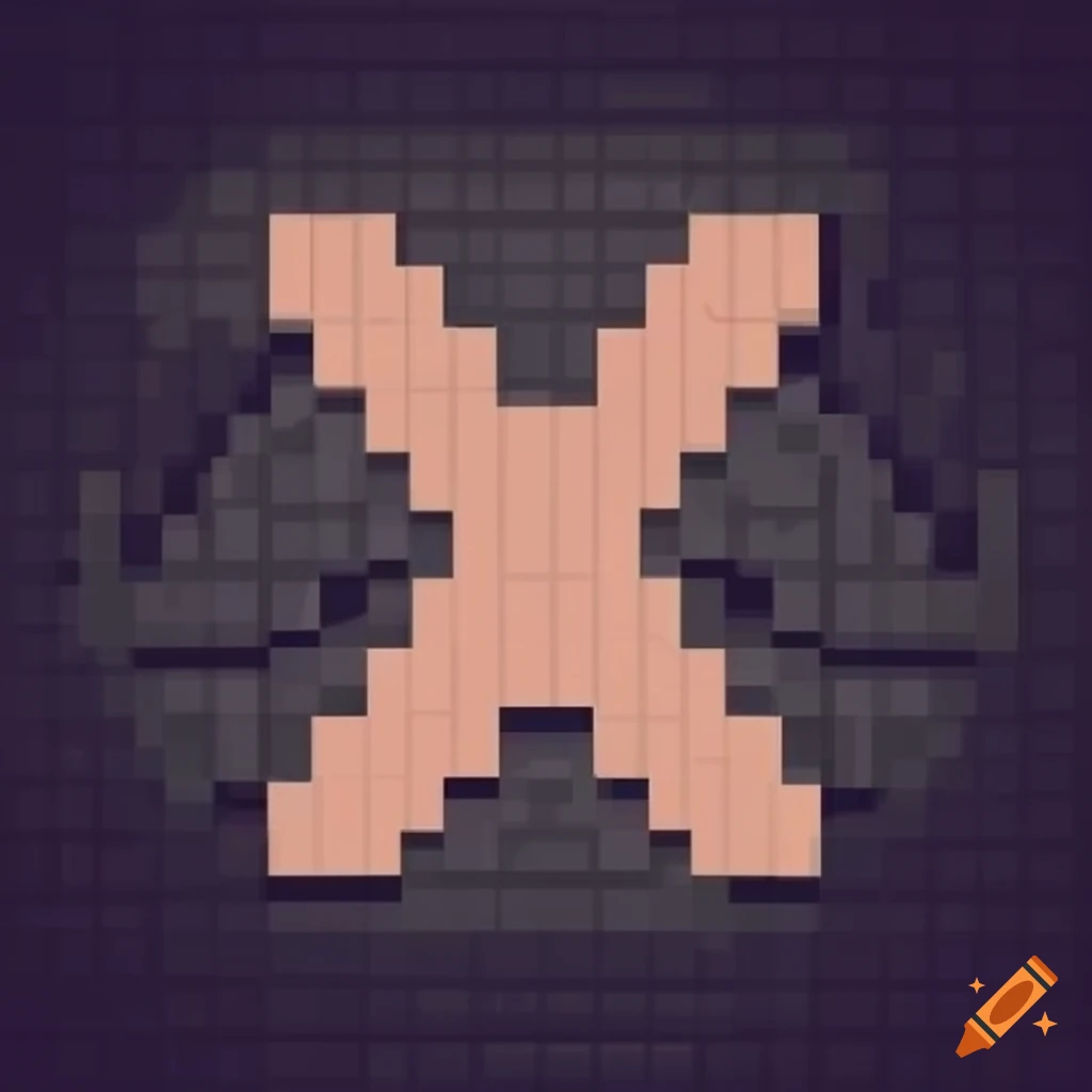 Vintage pixel art 'x' button for gaming on Craiyon