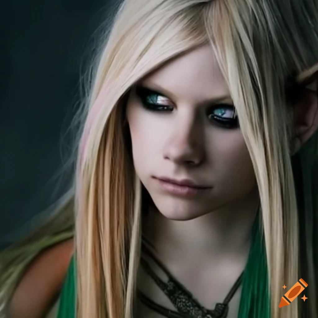 Avril lavigne as an elf warrior on Craiyon