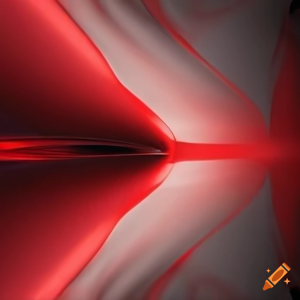 Abstract image of angry white line on red background with unnerving ...