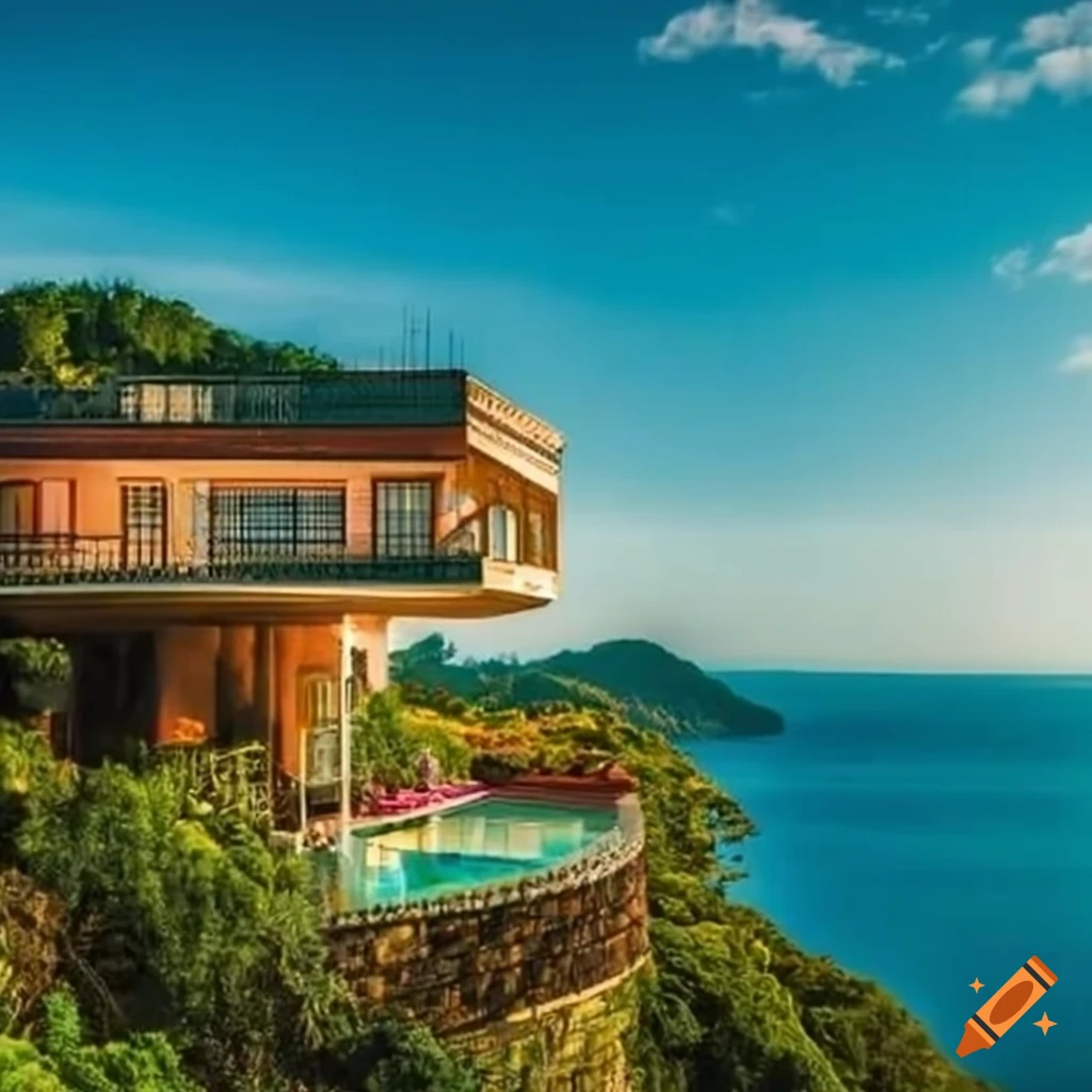 Luxurious mountainside mansion in Grenada, Spain on Craiyon