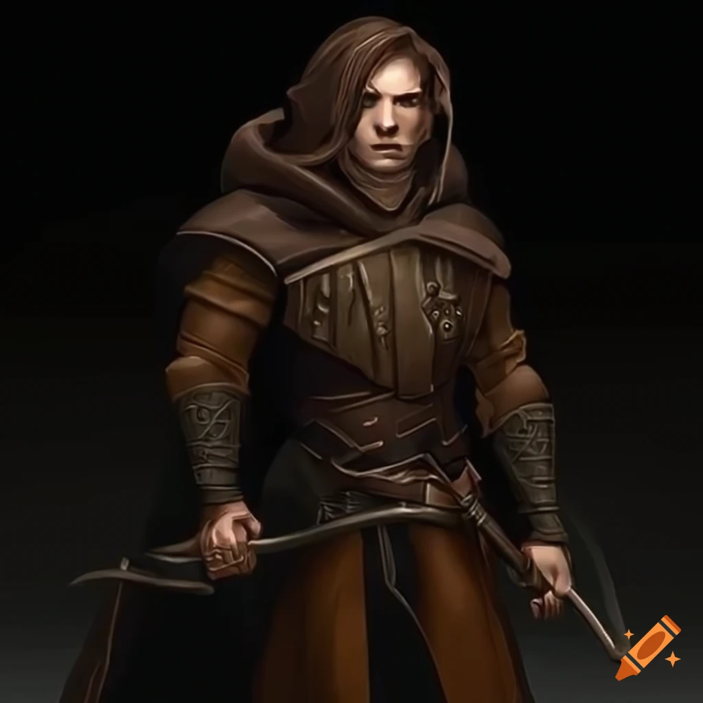 Male human rogue character from Dungeons & Dragons on Craiyon