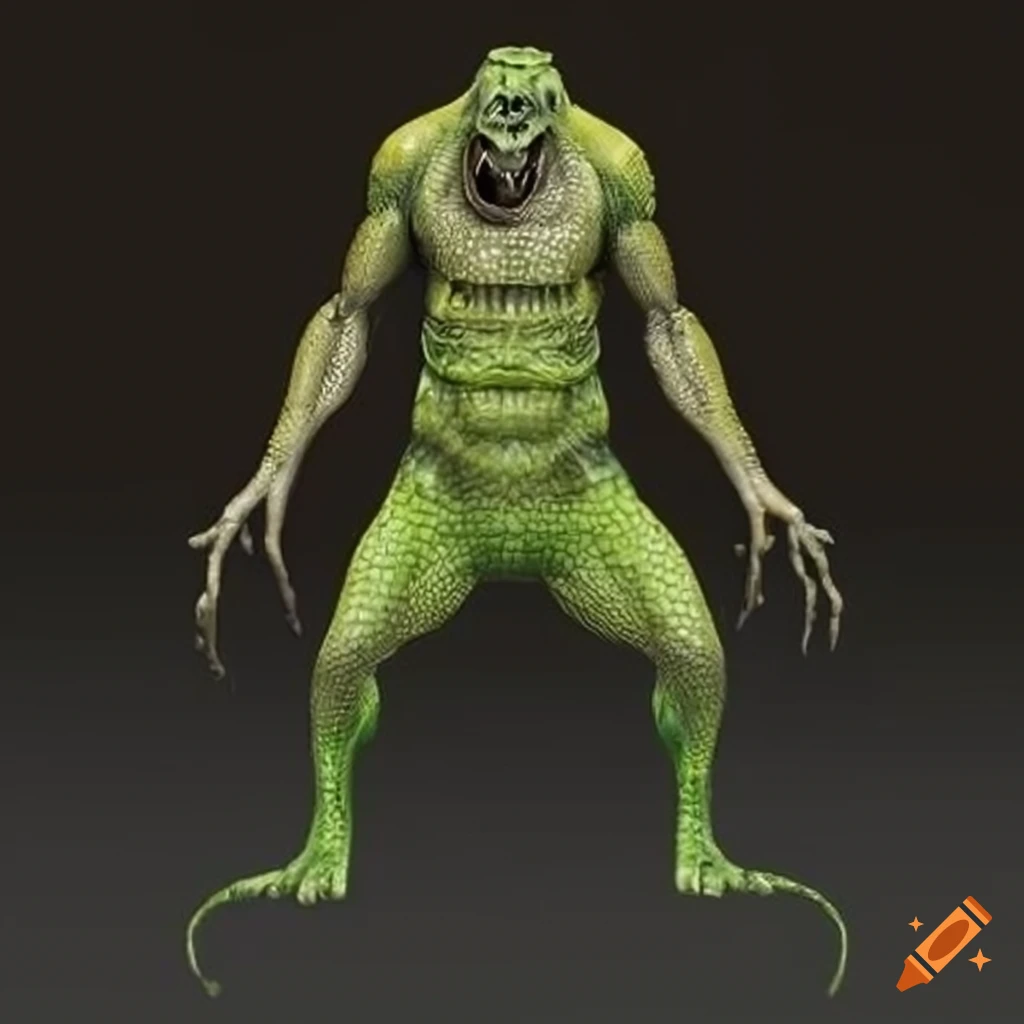 Humanoid reptile on Craiyon