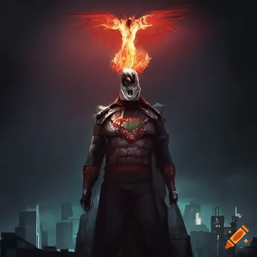 The phoenix strategizing in the shadowy lair of inferno syndicate in a ...