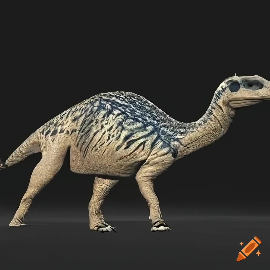 Scientifically accurate Iguanodon dinosaur with intricate color pattern ...