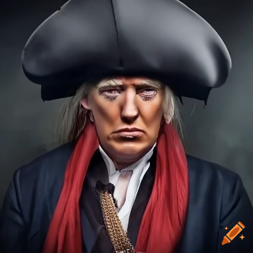 Hyper detailed photo realistic portrait of donald trump as a pirate ...